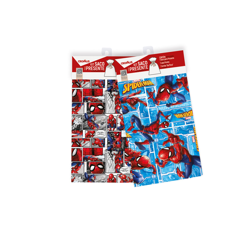 Kit Saco Autosserviço Spider Man Colorido - Loja Cromus