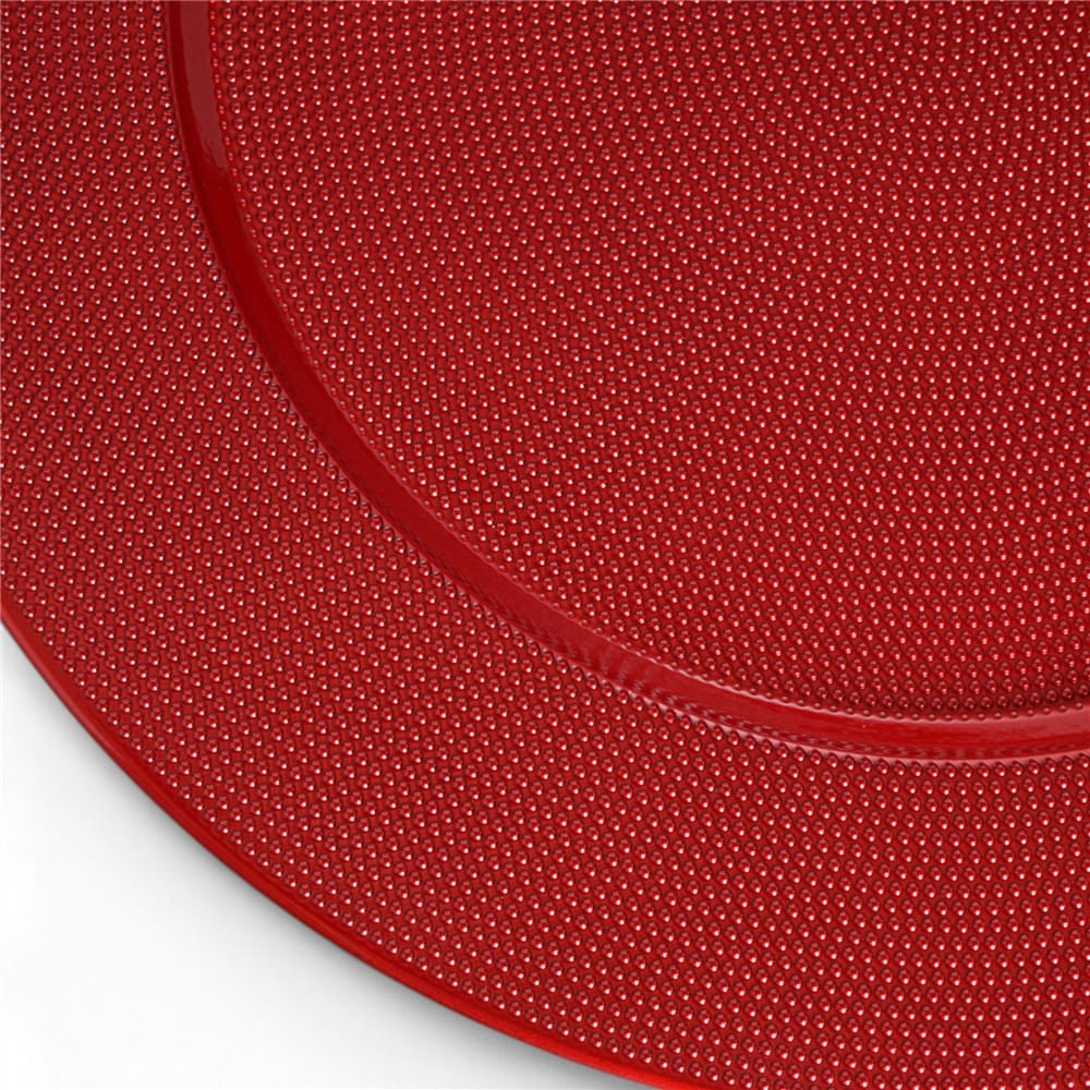 Sousplat Trabalhada Vermelho - Loja Cromus