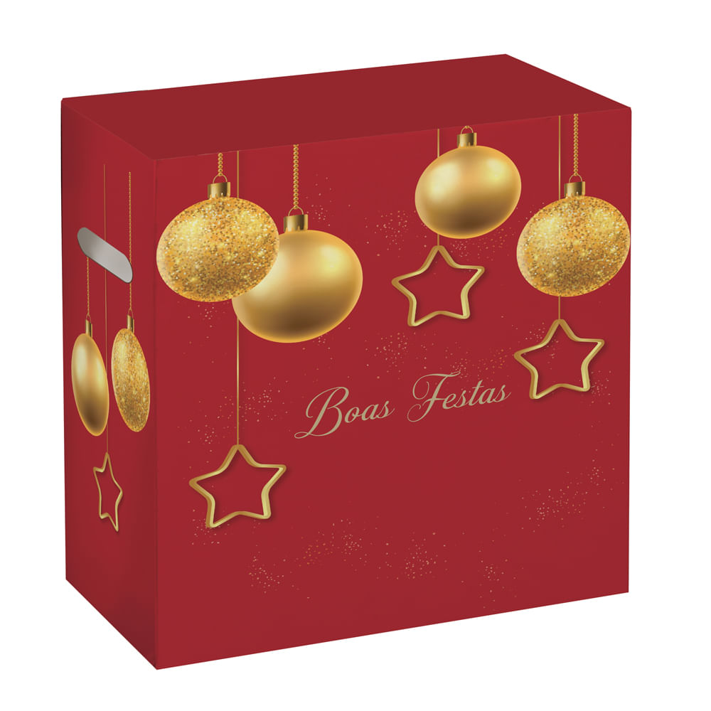 Caixa Para Cesta De Natal Noite Feliz - Loja Cromus